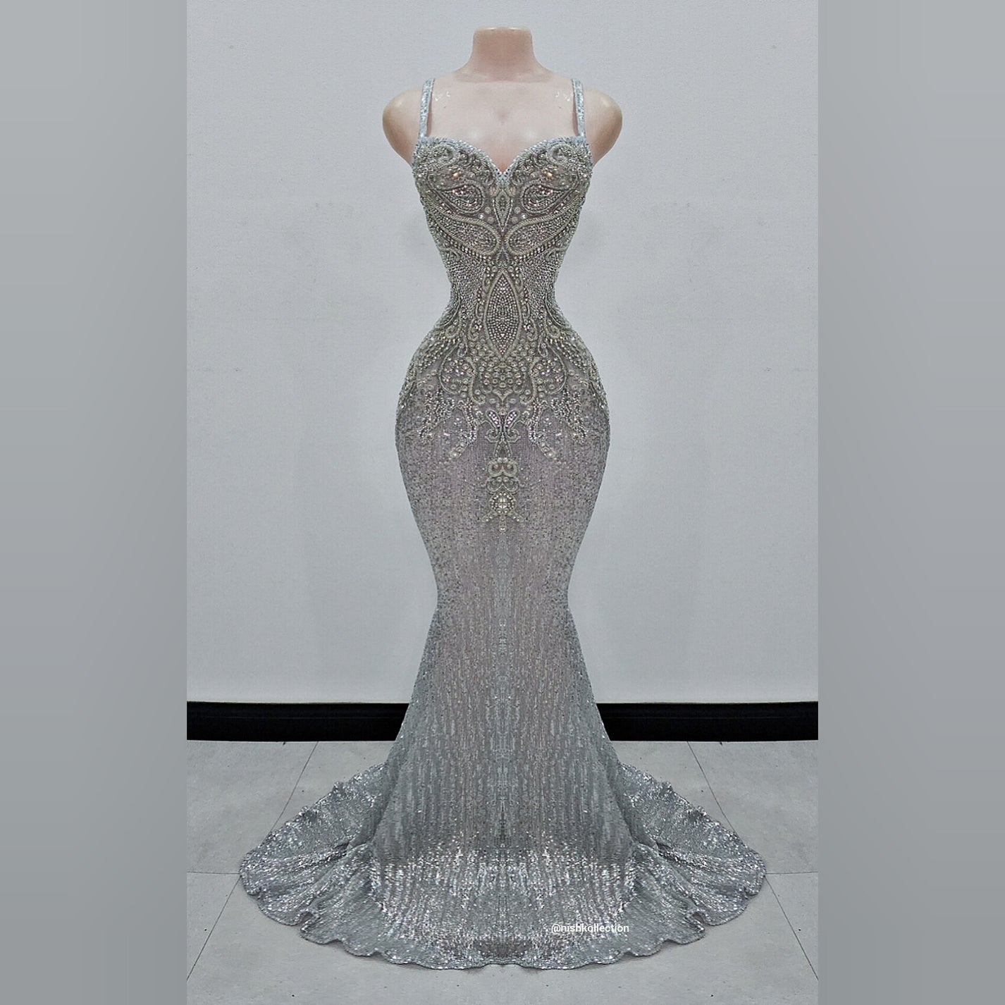 Viking Rhinestone Mermaid Dress – Nishkollection